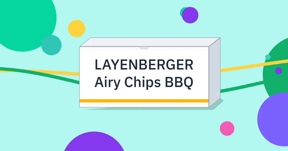 Symbolbild: Packung mit der Aufschrift LAYENBERGER Airy Chips BBQ (PZN 19093636) – Verfügbarkeit und Bezug in Apotheken in Frankfurt am Main
