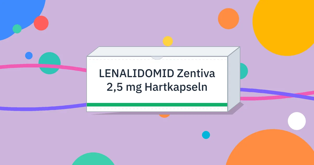 Symbolbild: Packung mit der Aufschrift LENALIDOMID Zentiva 2,5 mg Hartkapseln (PZN 17444072) – Verfügbarkeit und Bezug in Apotheken in Frankfurt am Main