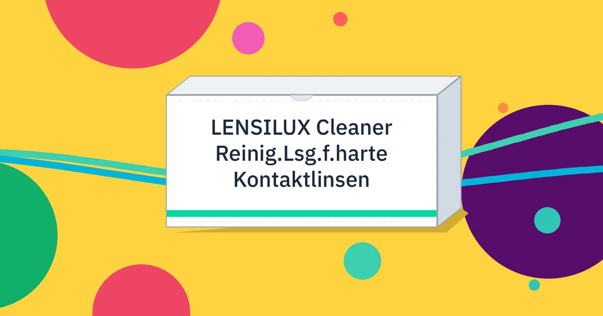 Symbolbild: Packung mit der Aufschrift LENSILUX Cleaner Reinig.Lsg.f.harte Kontaktlinsen (PZN 05977082) – Verfügbarkeit und Bezug in Apotheken in Frankfurt am Main