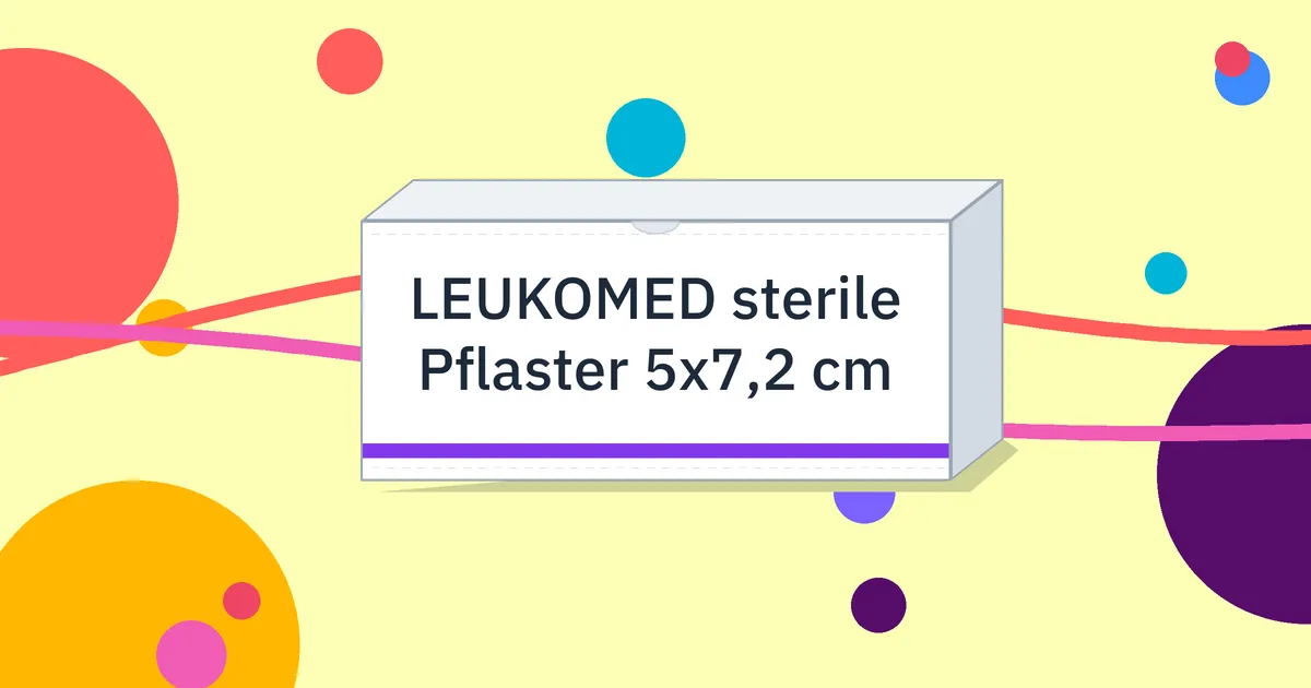 Symbolbild: Packung mit der Aufschrift LEUKOMED sterile Pflaster 5x7,2 cm (PZN 16397614) – Verfügbarkeit und Bezug in Apotheken in Frankfurt am Main