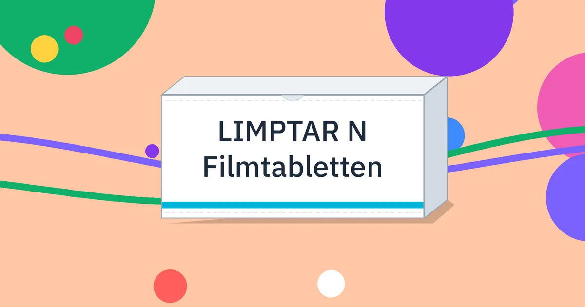 Symbolbild: Packung mit der Aufschrift LIMPTAR N Filmtabletten (PZN 04620403) – Verfügbarkeit und Bezug in Apotheken in Frankfurt am Main