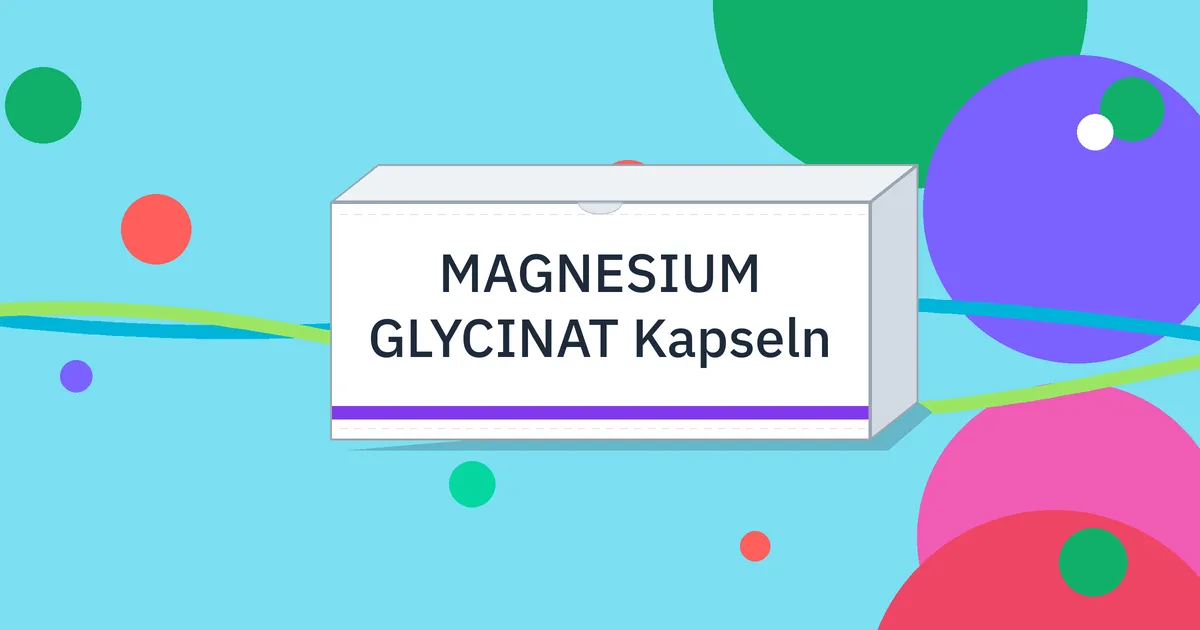 Symbolbild: Packung mit der Aufschrift MAGNESIUM GLYCINAT Kapseln (PZN 17884500) – Verfügbarkeit und Bezug in Apotheken in Frankfurt am Main