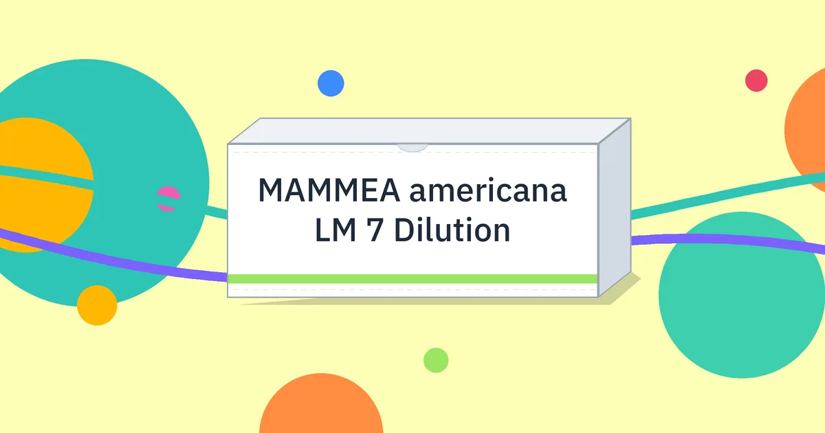 Symbolbild: Packung mit der Aufschrift MAMMEA americana LM 7 Dilution (PZN 13540287) – Verfügbarkeit und Bezug in Apotheken in Frankfurt am Main