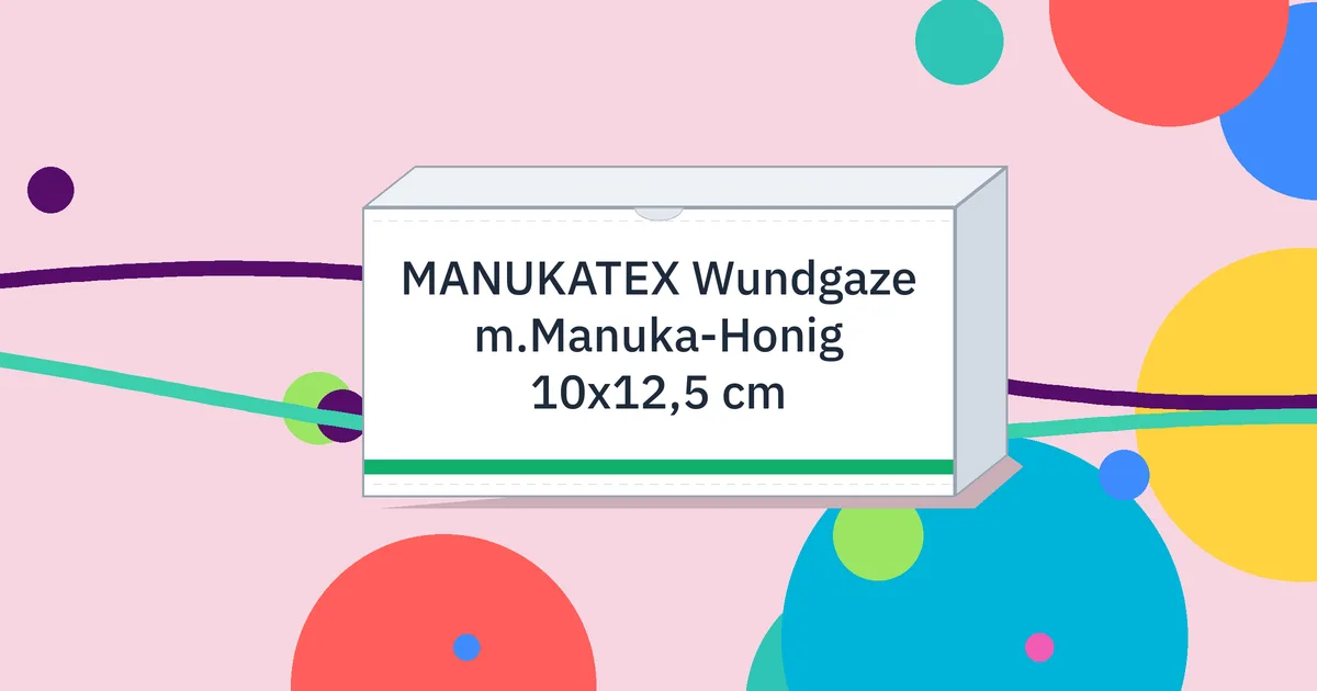 Symbolbild: Packung mit der Aufschrift MANUKATEX Wundgaze m.Manuka-Honig 10x12,5 cm (PZN 20306215) – Verfügbarkeit und Bezug in Apotheken in Frankfurt am Main