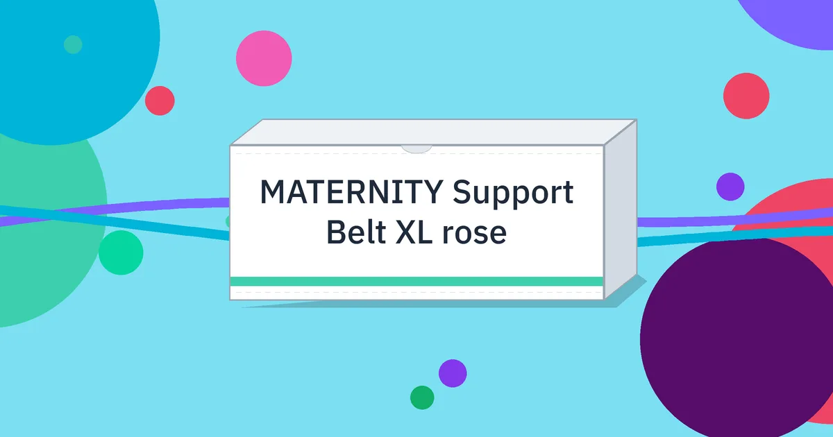 Symbolbild: Packung mit der Aufschrift MATERNITY Support Belt XL rose (PZN 16764627) – Verfügbarkeit und Bezug in Apotheken in Frankfurt am Main