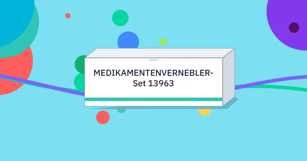 Symbolbild: Packung mit der Aufschrift MEDIKAMENTENVERNEBLER-Set 13963 (PZN 00540759) – Verfügbarkeit und Bezug in Apotheken in Frankfurt am Main