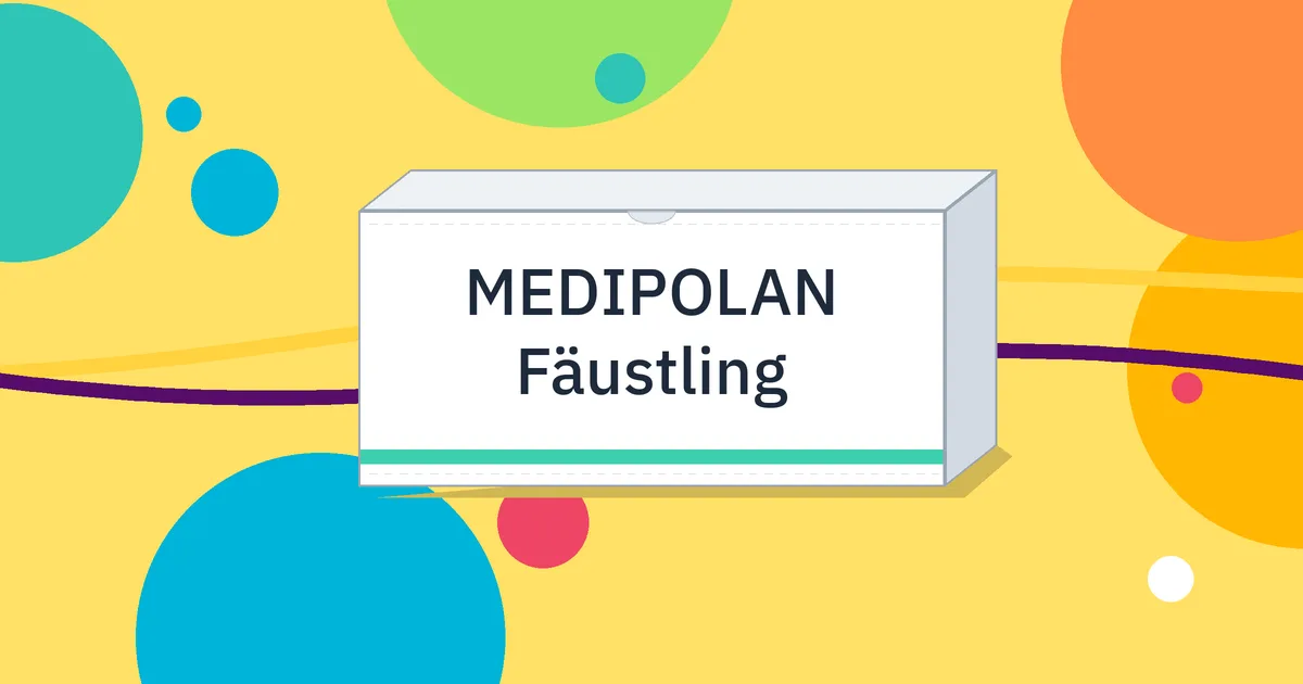 Symbolbild: Packung mit der Aufschrift MEDIPOLAN Fäustling (PZN 03013374) – Verfügbarkeit und Bezug in Apotheken in Frankfurt am Main