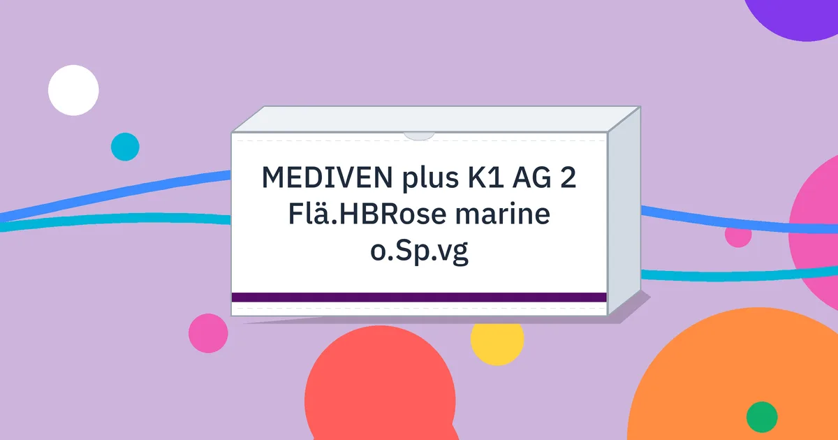 Symbolbild: Packung mit der Aufschrift MEDIVEN plus K1 AG 2 Flä.HBRose marine o.Sp.vg (PZN 15912853) – Verfügbarkeit und Bezug in Apotheken in Frankfurt am Main