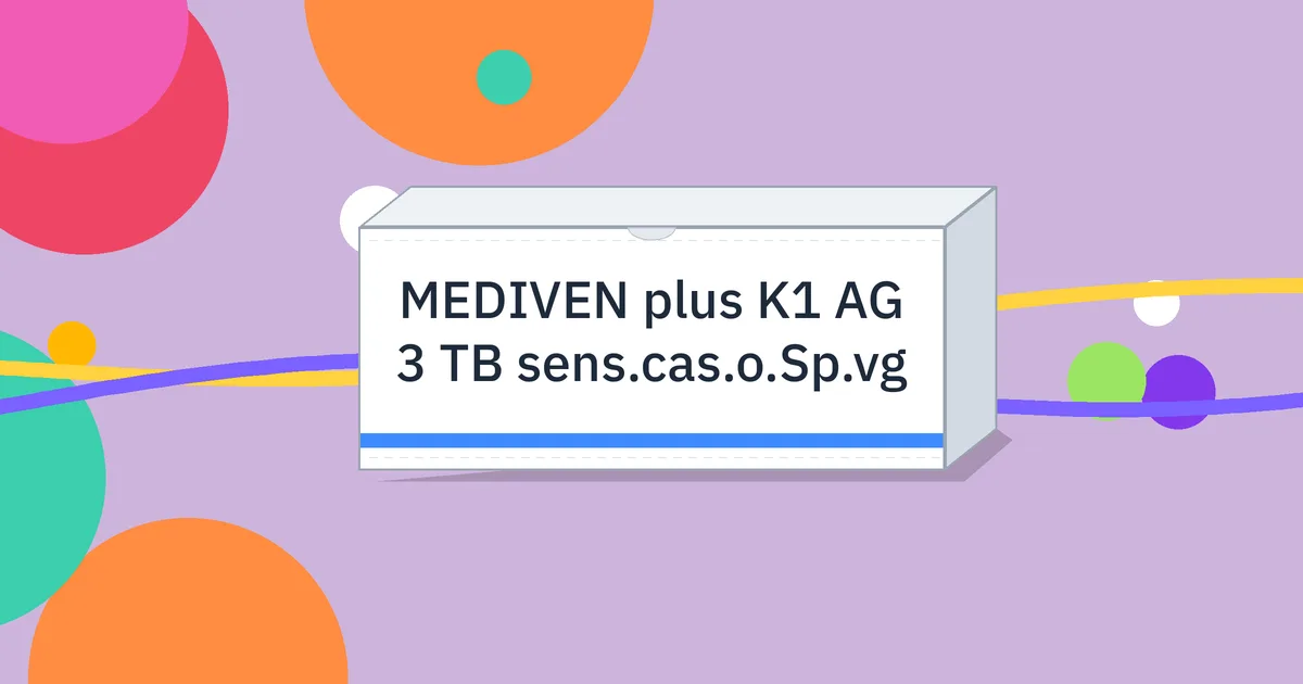 Symbolbild: Packung mit der Aufschrift MEDIVEN plus K1 AG 3 TB sens.cas.o.Sp.vg (PZN 15063733) – Verfügbarkeit und Bezug in Apotheken in Frankfurt am Main