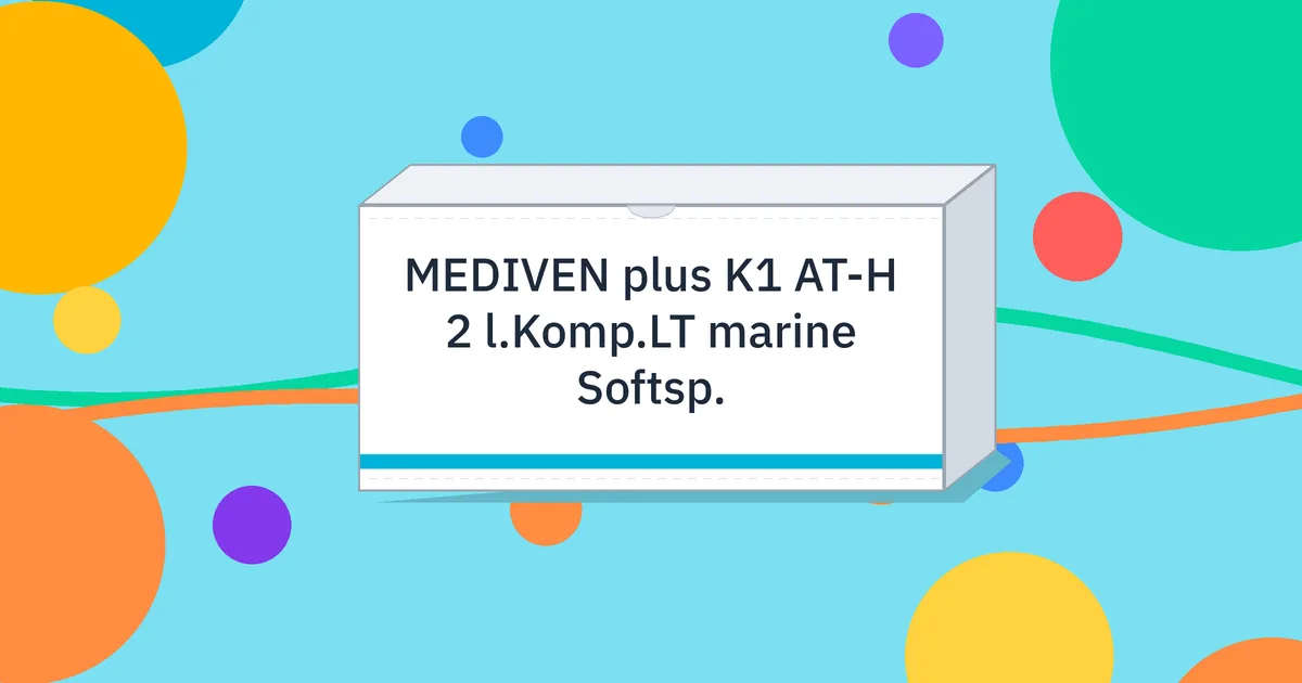 Symbolbild: Packung mit der Aufschrift MEDIVEN plus K1 AT-H 2 l.Komp.LT marine Softsp. (PZN 15037492) – Verfügbarkeit und Bezug in Apotheken in Frankfurt am Main