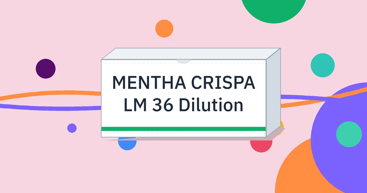 Symbolbild: Packung mit der Aufschrift MENTHA CRISPA LM 36 Dilution (PZN 13603970) – Verfügbarkeit und Bezug in Apotheken in Frankfurt am Main