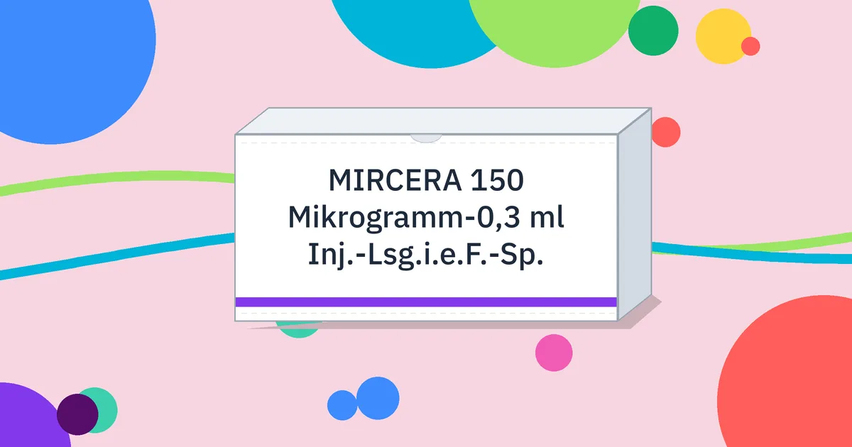 Symbolbild: Packung mit der Aufschrift MIRCERA 150 Mikrogramm-0,3 ml Inj.-Lsg.i.e.F.-Sp. (PZN 10628337) – Verfügbarkeit und Bezug in Apotheken in Frankfurt am Main