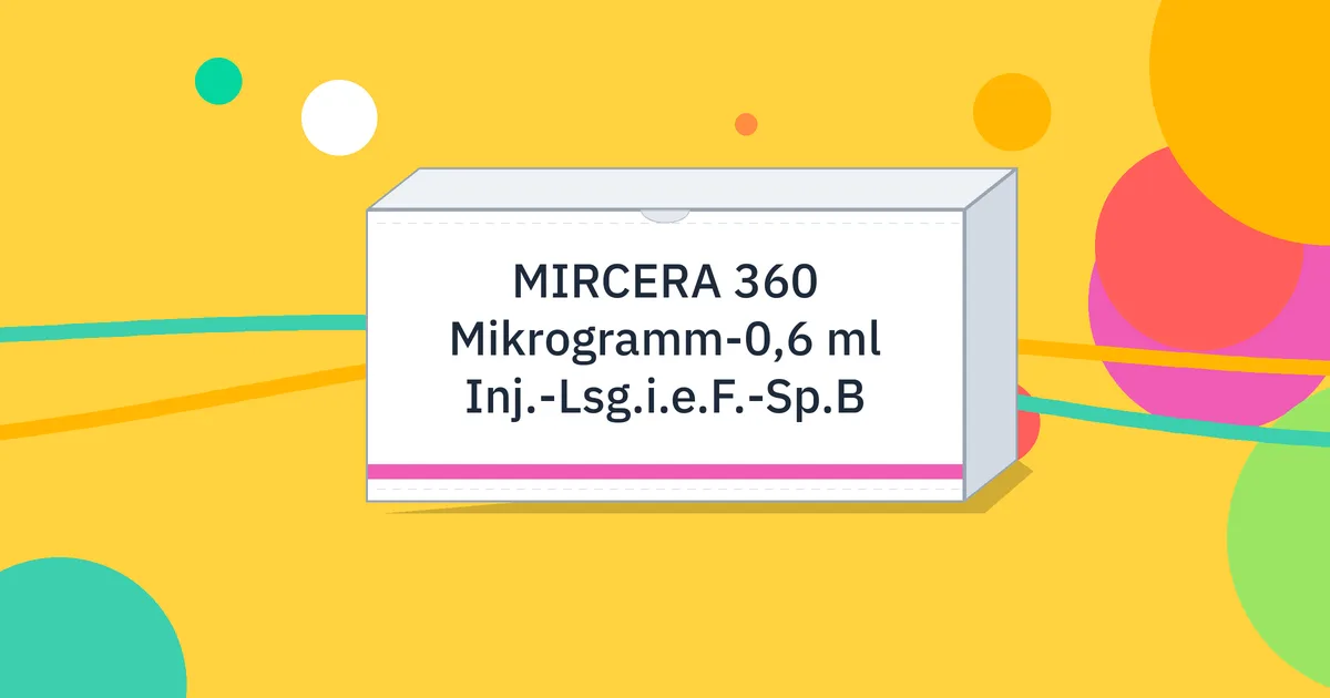 Symbolbild: Packung mit der Aufschrift MIRCERA 360 Mikrogramm-0,6 ml Inj.-Lsg.i.e.F.-Sp.B (PZN 11614372) – Verfügbarkeit und Bezug in Apotheken in Frankfurt am Main