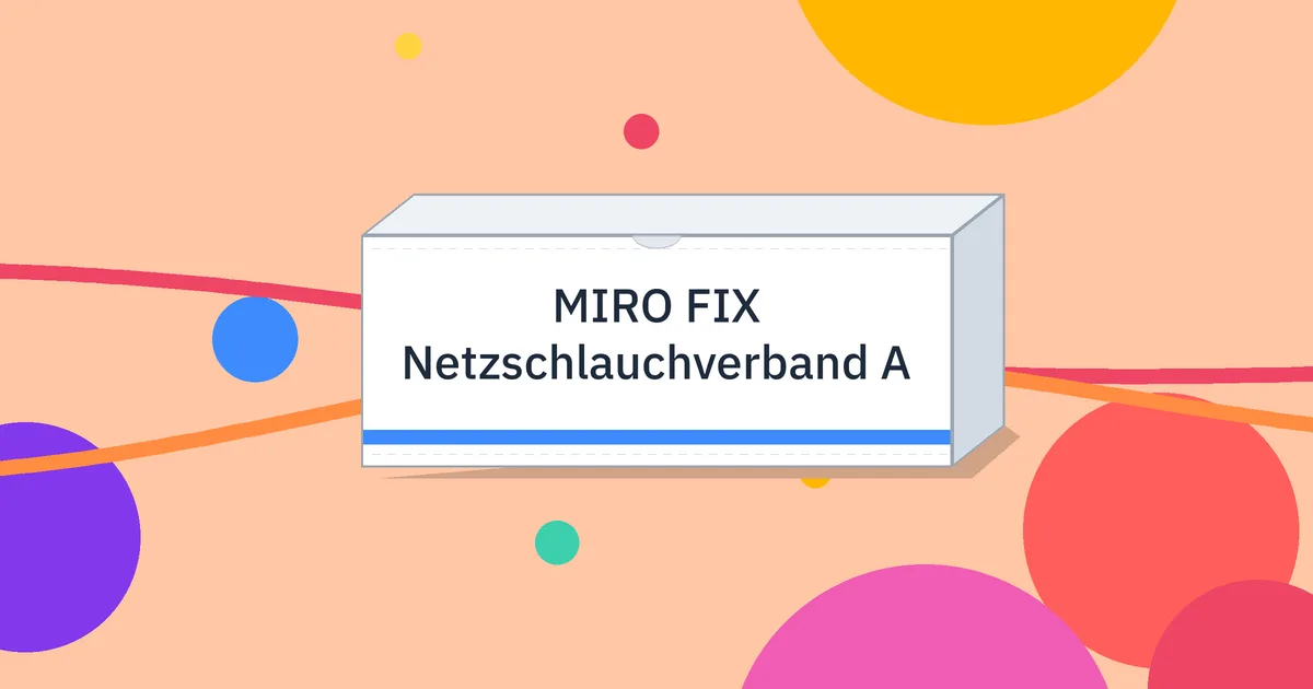 Symbolbild: Packung mit der Aufschrift MIRO FIX Netzschlauchverband A (PZN 06852810) – Verfügbarkeit und Bezug in Apotheken in Frankfurt am Main