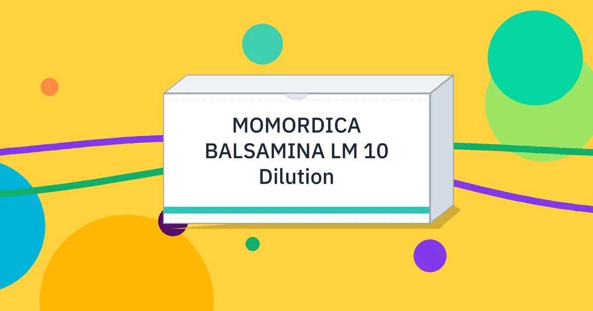 Symbolbild: Packung mit der Aufschrift MOMORDICA BALSAMINA LM 10 Dilution (PZN 13610220) – Verfügbarkeit und Bezug in Apotheken in Frankfurt am Main