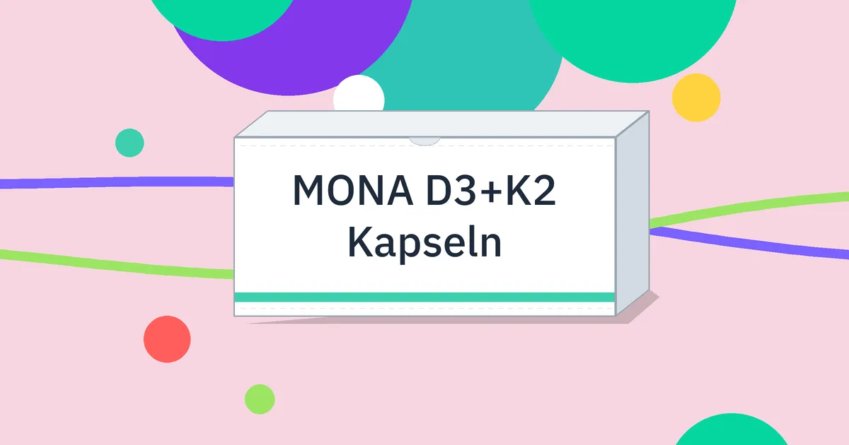 Symbolbild: Packung mit der Aufschrift MONA D3+K2 Kapseln (PZN 19519928) – Verfügbarkeit und Bezug in Apotheken in Frankfurt am Main