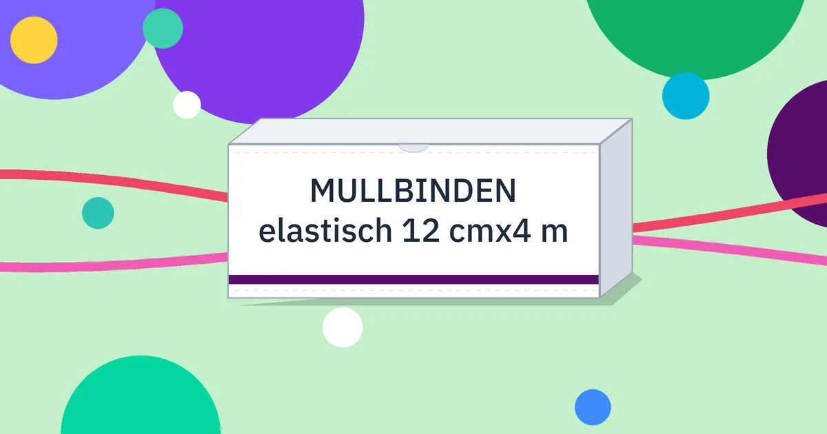 Symbolbild: Packung mit der Aufschrift MULLBINDEN elastisch 12 cmx4 m (PZN 04095090) – Verfügbarkeit und Bezug in Apotheken in Frankfurt am Main