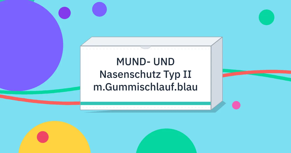 Symbolbild: Packung mit der Aufschrift MUND- UND Nasenschutz Typ II m.Gummischlauf.blau (PZN 17819164) – Verfügbarkeit und Bezug in Apotheken in Frankfurt am Main