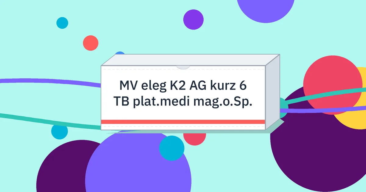 Symbolbild: Packung mit der Aufschrift MV eleg K2 AG kurz 6 TB plat.medi mag.o.Sp. (PZN 14634719) – Verfügbarkeit und Bezug in Apotheken in Frankfurt am Main