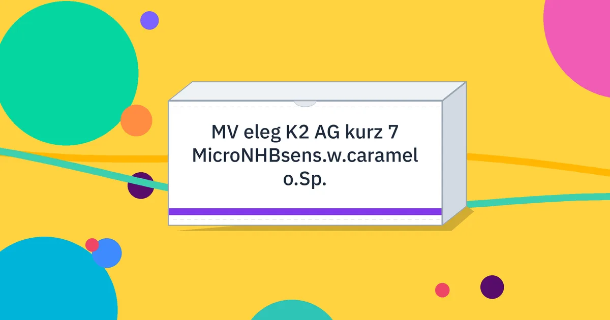 Symbolbild: Packung mit der Aufschrift MV eleg K2 AG kurz 7 MicroNHBsens.w.caramel o.Sp. (PZN 16069809) – Verfügbarkeit und Bezug in Apotheken in Frankfurt am Main