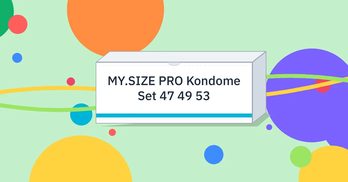 Symbolbild: Packung mit der Aufschrift MY.SIZE PRO Kondome Set 47 49 53 (PZN 17492504) – Verfügbarkeit und Bezug in Apotheken in Frankfurt am Main