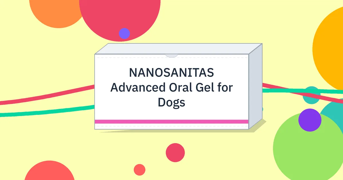 Symbolbild: Packung mit der Aufschrift NANOSANITAS Advanced Oral Gel for Dogs (PZN 19196023) – Verfügbarkeit und Bezug in Apotheken in Frankfurt am Main