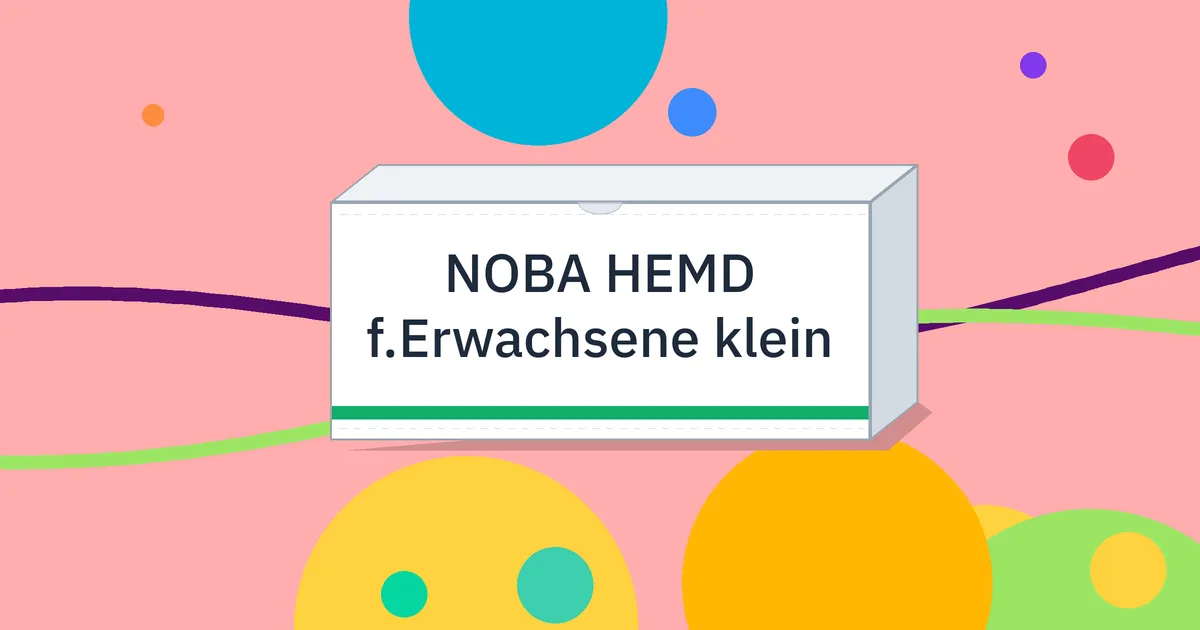 Symbolbild: Packung mit der Aufschrift NOBA HEMD f.Erwachsene klein (PZN 00031791) – Verfügbarkeit und Bezug in Apotheken in Frankfurt am Main