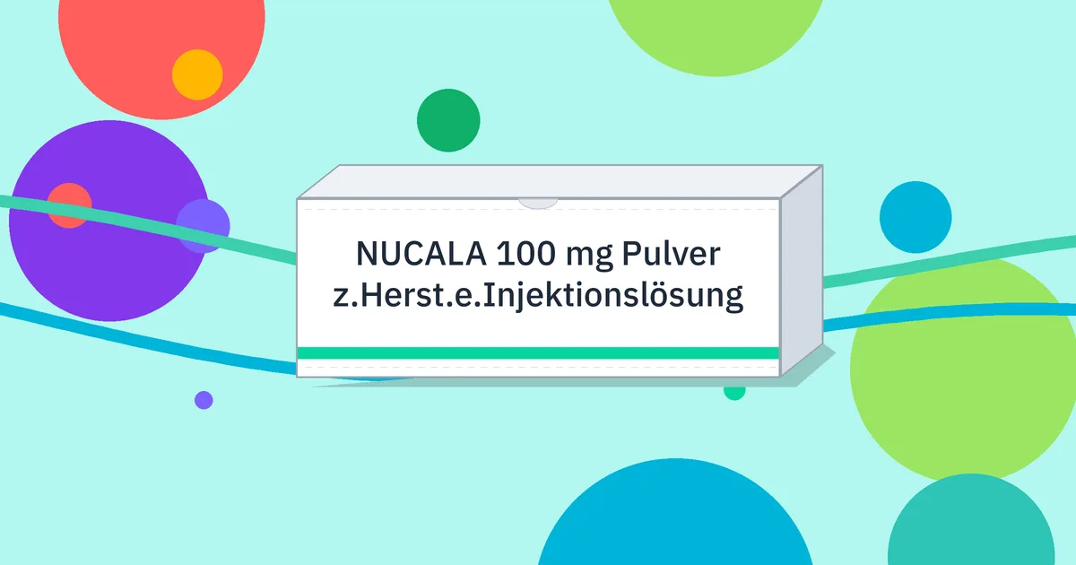 Symbolbild: Packung mit der Aufschrift NUCALA 100 mg Pulver z.Herst.e.Injektionslösung (PZN 12868614) – Verfügbarkeit und Bezug in Apotheken in Frankfurt am Main