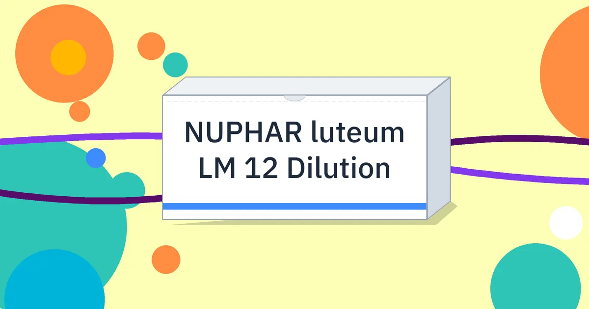 Symbolbild: Packung mit der Aufschrift NUPHAR luteum LM 12 Dilution (PZN 13620508) – Verfügbarkeit und Bezug in Apotheken in Frankfurt am Main