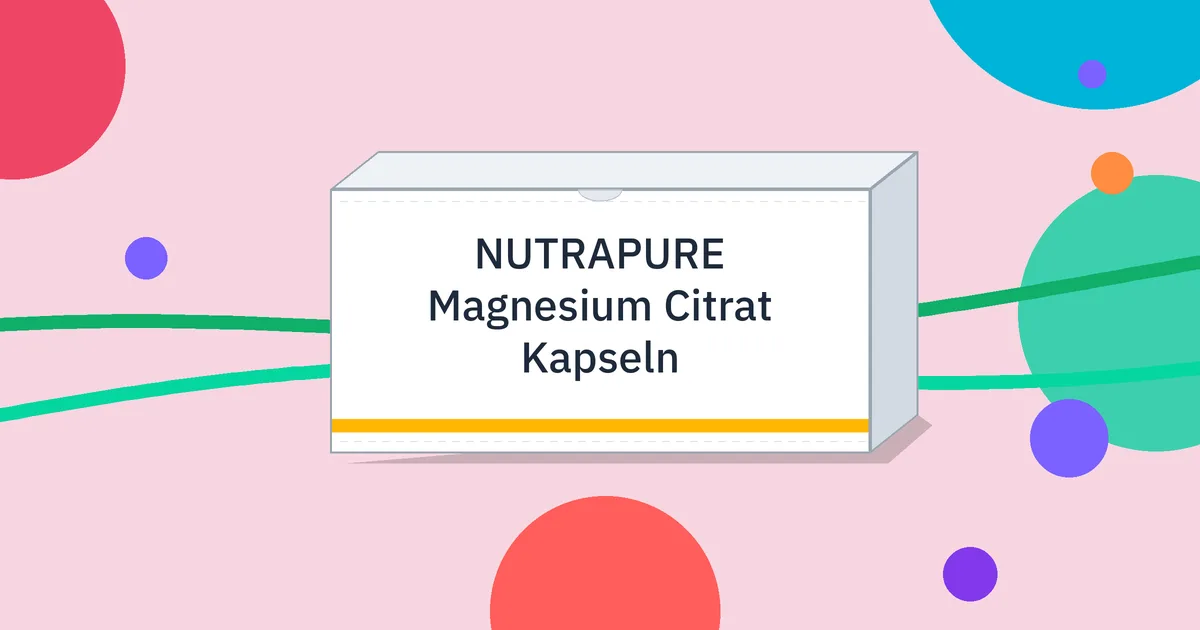 Symbolbild: Packung mit der Aufschrift NUTRAPURE Magnesium Citrat Kapseln (PZN 20541577) – Verfügbarkeit und Bezug in Apotheken in Frankfurt am Main