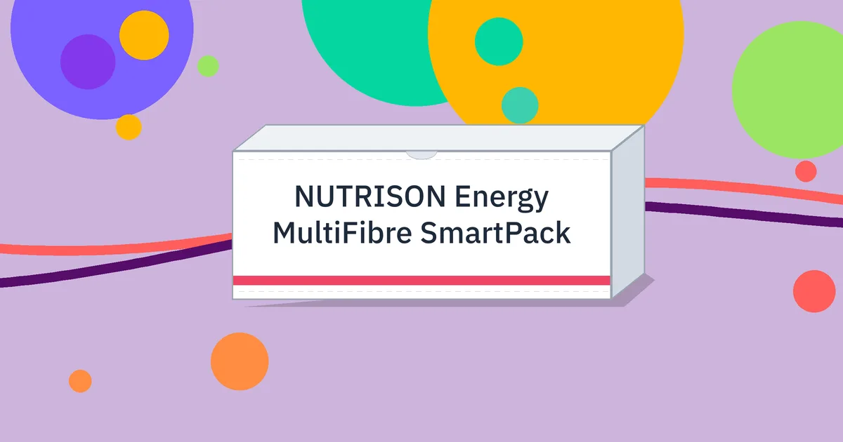 Symbolbild: Packung mit der Aufschrift NUTRISON Energy MultiFibre SmartPack (PZN 19759986) – Verfügbarkeit und Bezug in Apotheken in Frankfurt am Main