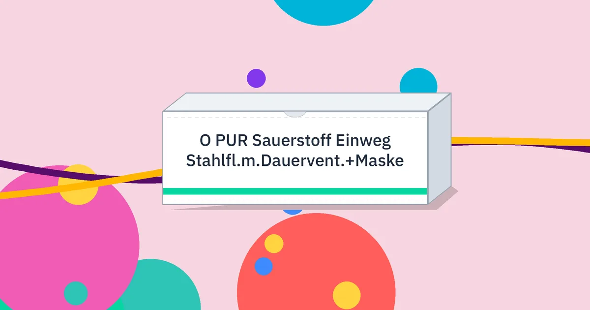 Symbolbild: Packung mit der Aufschrift O PUR Sauerstoff Einweg Stahlfl.m.Dauervent.+Maske (PZN 20413922) – Verfügbarkeit und Bezug in Apotheken in Frankfurt am Main