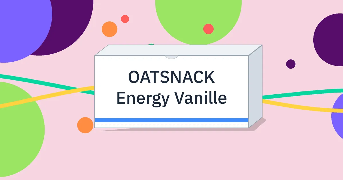 Symbolbild: Packung mit der Aufschrift OATSNACK Energy Vanille (PZN 03720143) – Verfügbarkeit und Bezug in Apotheken in Frankfurt am Main