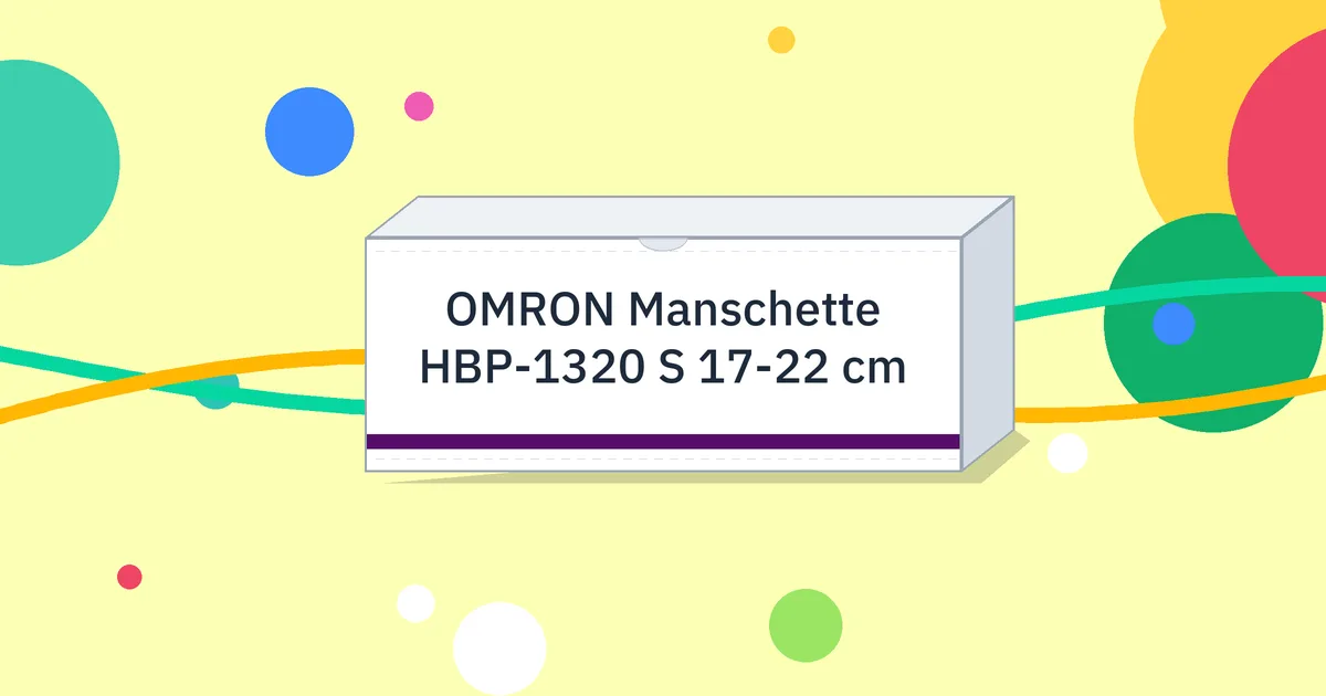 Symbolbild: Packung mit der Aufschrift OMRON Manschette HBP-1320 S 17-22 cm (PZN 14057647) – Verfügbarkeit und Bezug in Apotheken in Frankfurt am Main