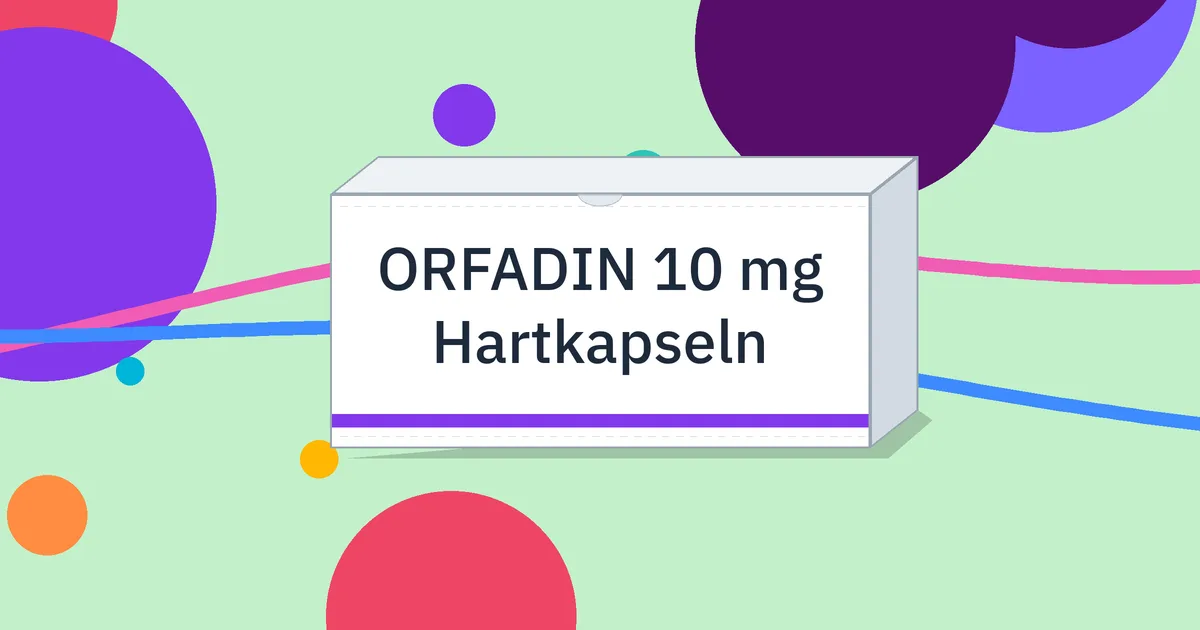 Symbolbild: Packung mit der Aufschrift ORFADIN 10 mg Hartkapseln (PZN 14438987) – Verfügbarkeit und Bezug in Apotheken in Frankfurt am Main