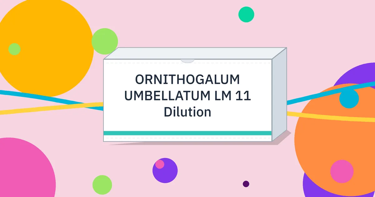 Symbolbild: Packung mit der Aufschrift ORNITHOGALUM UMBELLATUM LM 11 Dilution (PZN 12973506) – Verfügbarkeit und Bezug in Apotheken in Frankfurt am Main