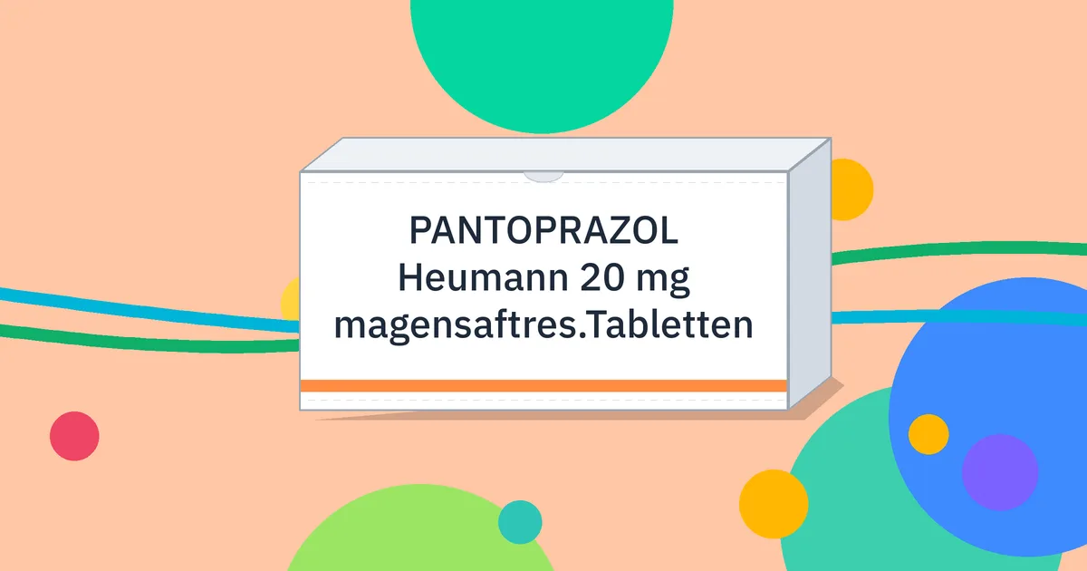 Symbolbild: Packung mit der Aufschrift PANTOPRAZOL Heumann 20 mg magensaftres.Tabletten (PZN 09192165) – Verfügbarkeit und Bezug in Apotheken in Frankfurt am Main