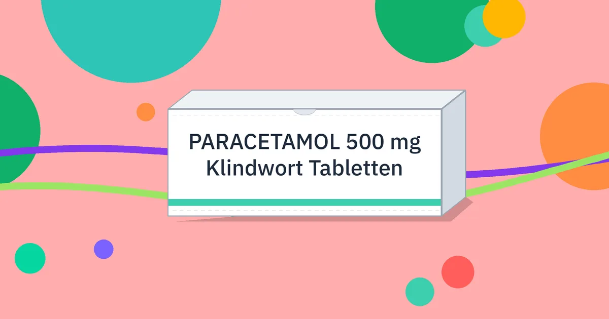 Symbolbild: Packung mit der Aufschrift PARACETAMOL 500 mg Klindwort Tabletten (PZN 19401859) – Verfügbarkeit und Bezug in Apotheken in Frankfurt am Main