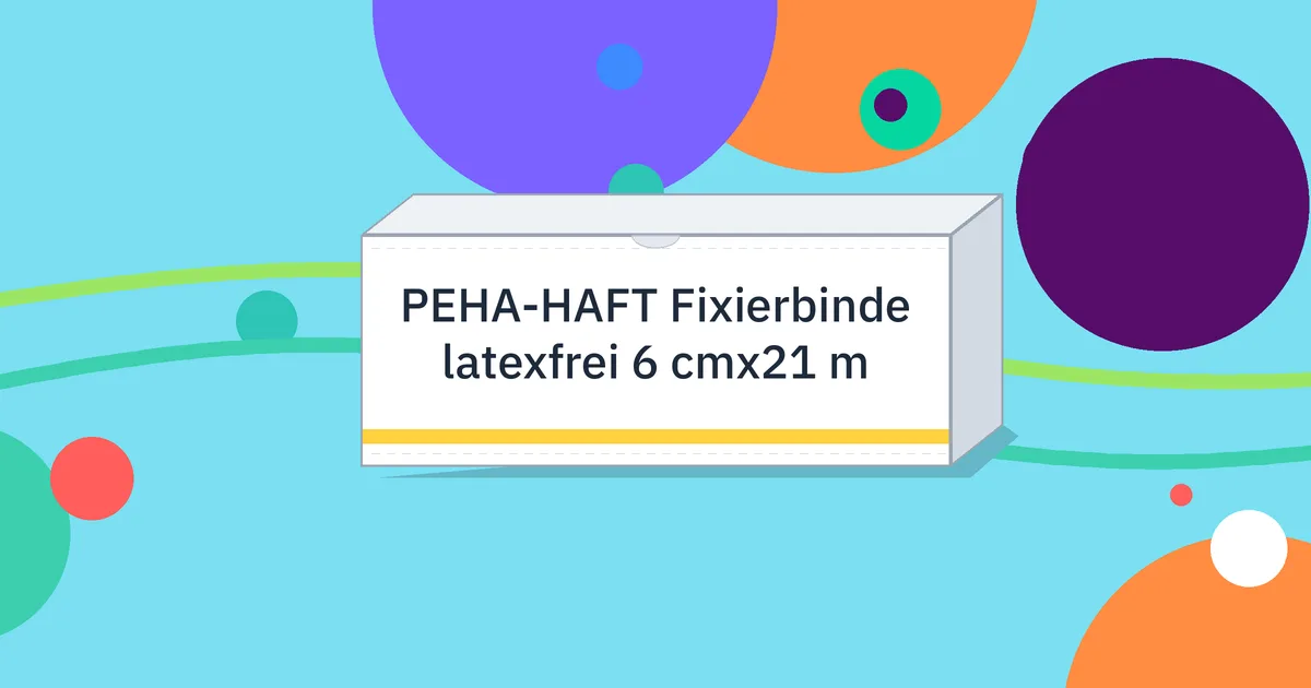 Symbolbild: Packung mit der Aufschrift PEHA-HAFT Fixierbinde latexfrei 6 cmx21 m (PZN 17304891) – Verfügbarkeit und Bezug in Apotheken in Frankfurt am Main