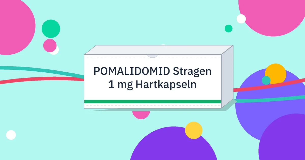 Symbolbild: Packung mit der Aufschrift POMALIDOMID Stragen 1 mg Hartkapseln (PZN 19957479) – Verfügbarkeit und Bezug in Apotheken in Frankfurt am Main