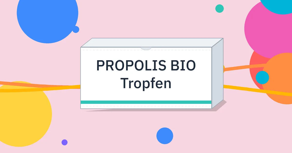 Symbolbild: Packung mit der Aufschrift PROPOLIS BIO Tropfen (PZN 15742747) – Verfügbarkeit und Bezug in Apotheken in Frankfurt am Main
