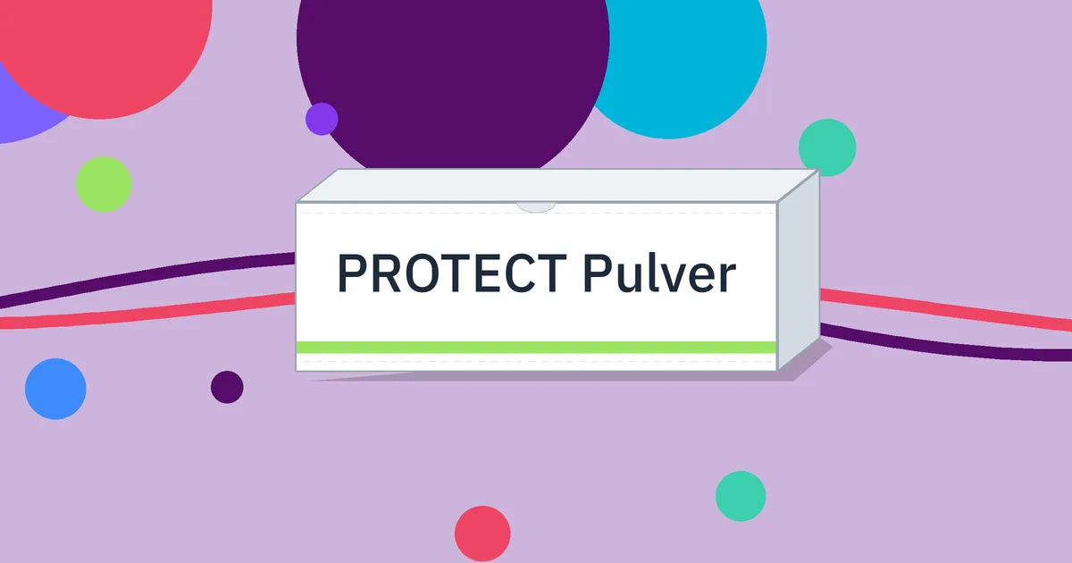 Symbolbild: Packung mit der Aufschrift PROTECT Pulver (PZN 16315059) – Verfügbarkeit und Bezug in Apotheken in Frankfurt am Main