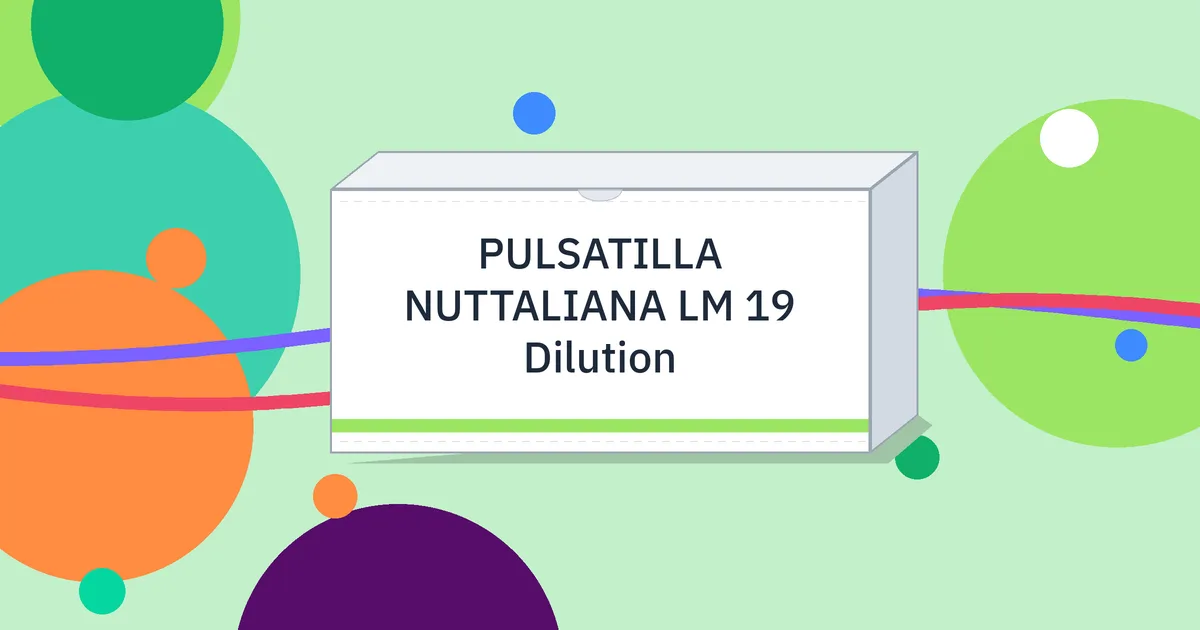 Symbolbild: Packung mit der Aufschrift PULSATILLA NUTTALIANA LM 19 Dilution (PZN 13671397) – Verfügbarkeit und Bezug in Apotheken in Frankfurt am Main