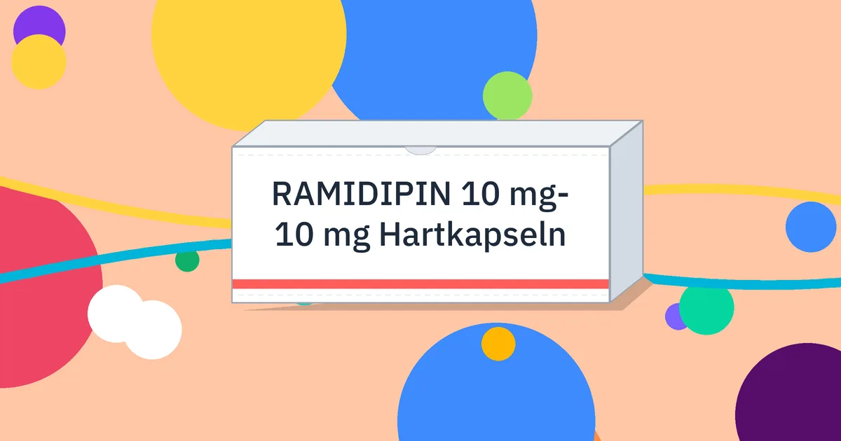Symbolbild: Packung mit der Aufschrift RAMIDIPIN 10 mg-10 mg Hartkapseln (PZN 12520609) – Verfügbarkeit und Bezug in Apotheken in Frankfurt am Main