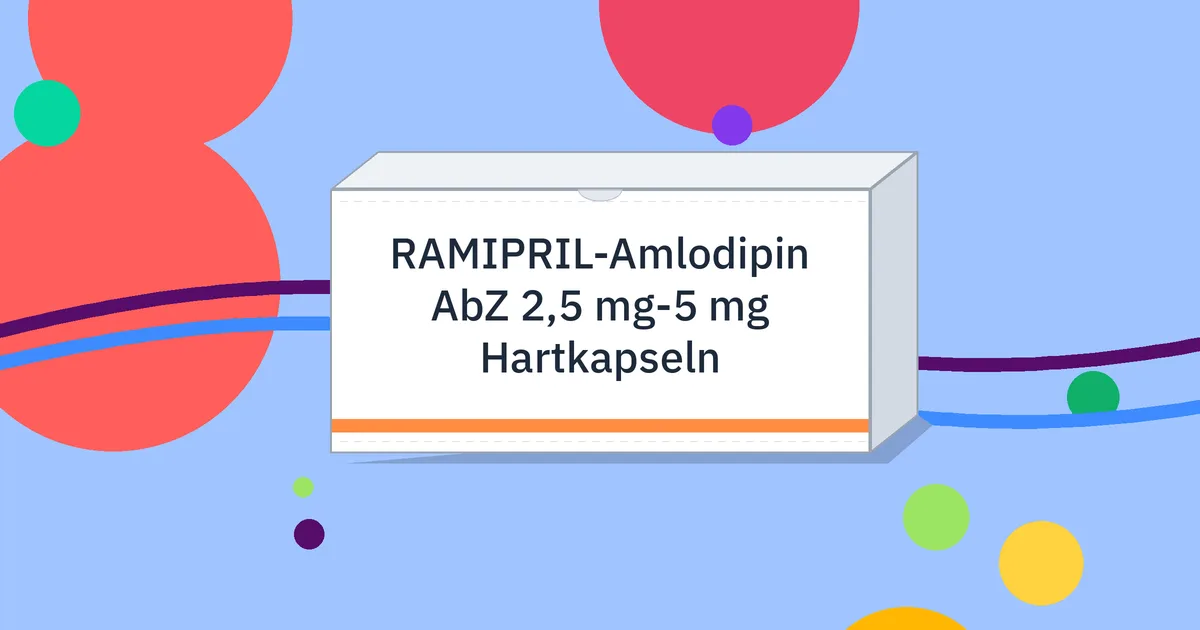 Symbolbild: Packung mit der Aufschrift RAMIPRIL-Amlodipin AbZ 2,5 mg-5 mg Hartkapseln (PZN 13578048) – Verfügbarkeit und Bezug in Apotheken in Frankfurt am Main
