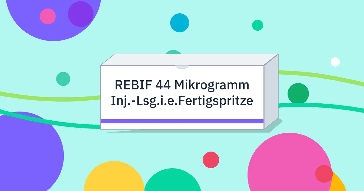 Symbolbild: Packung mit der Aufschrift REBIF 44 Mikrogramm Inj.-Lsg.i.e.Fertigspritze (PZN 05467659) – Verfügbarkeit und Bezug in Apotheken in Frankfurt am Main