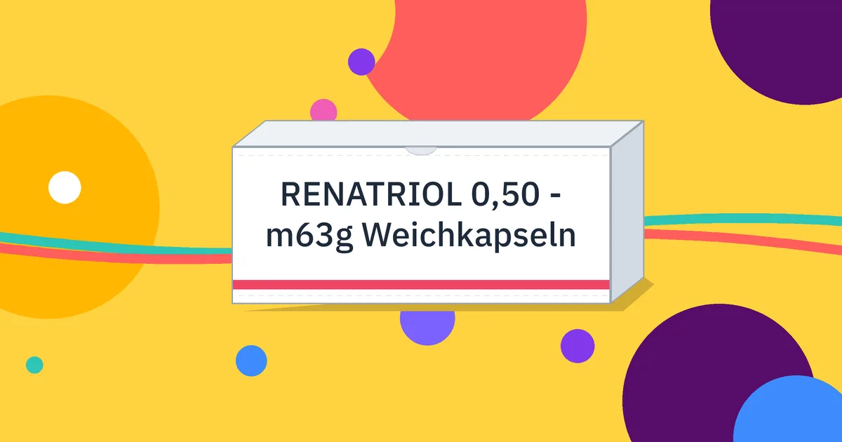 Symbolbild: Packung mit der Aufschrift RENATRIOL 0,50 -m63g Weichkapseln (PZN 03222221) – Verfügbarkeit und Bezug in Apotheken in Frankfurt am Main