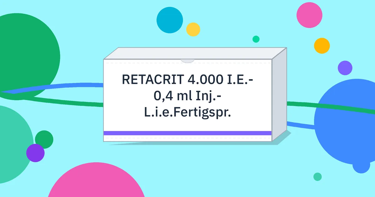 Symbolbild: Packung mit der Aufschrift RETACRIT 4.000 I.E.-0,4 ml Inj.-L.i.e.Fertigspr. (PZN 11358785) – Verfügbarkeit und Bezug in Apotheken in Frankfurt am Main