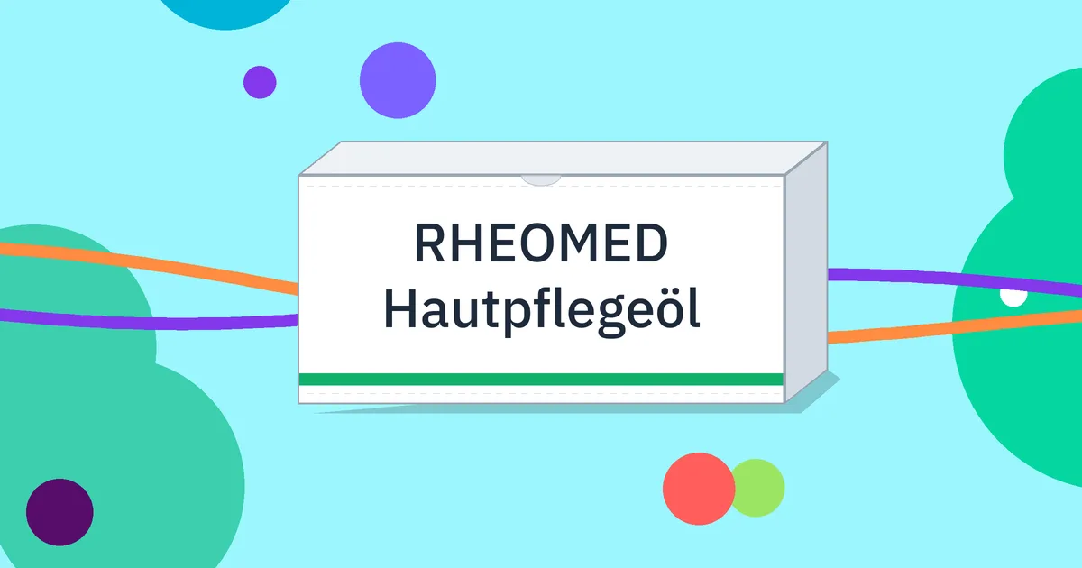 Symbolbild: Packung mit der Aufschrift RHEOMED Hautpflegeöl (PZN 01022860) – Verfügbarkeit und Bezug in Apotheken in Frankfurt am Main