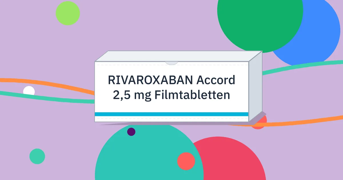 Symbolbild: Packung mit der Aufschrift RIVAROXABAN Accord 2,5 mg Filmtabletten (PZN 18735038) – Verfügbarkeit und Bezug in Apotheken in Frankfurt am Main